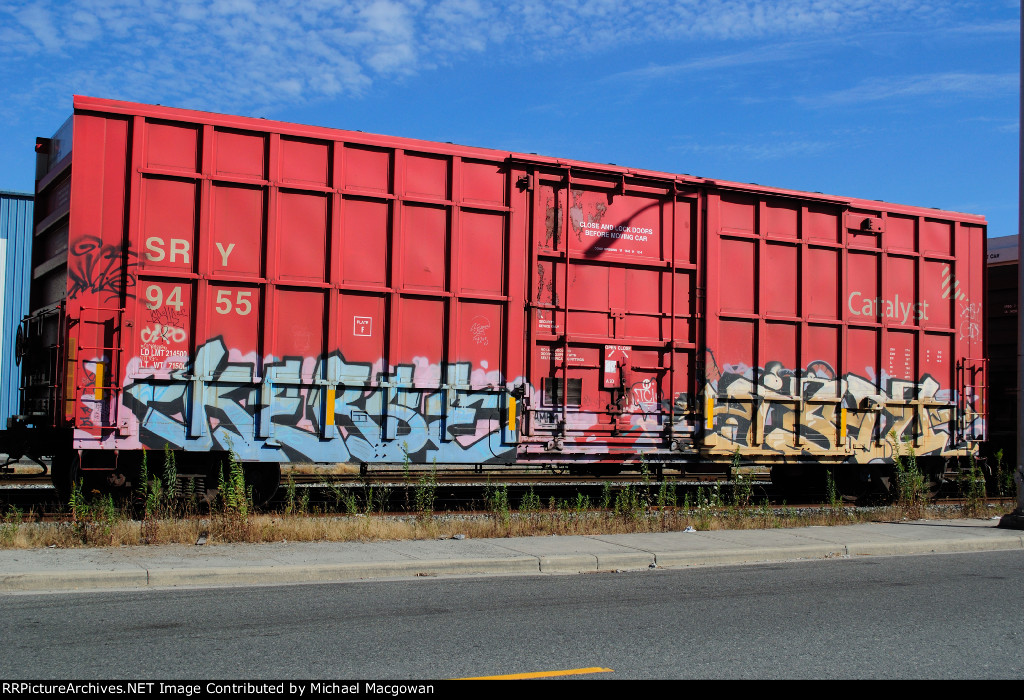 SRY 9455 50-6 ft Single Door Excess Height Boxcar (side A)